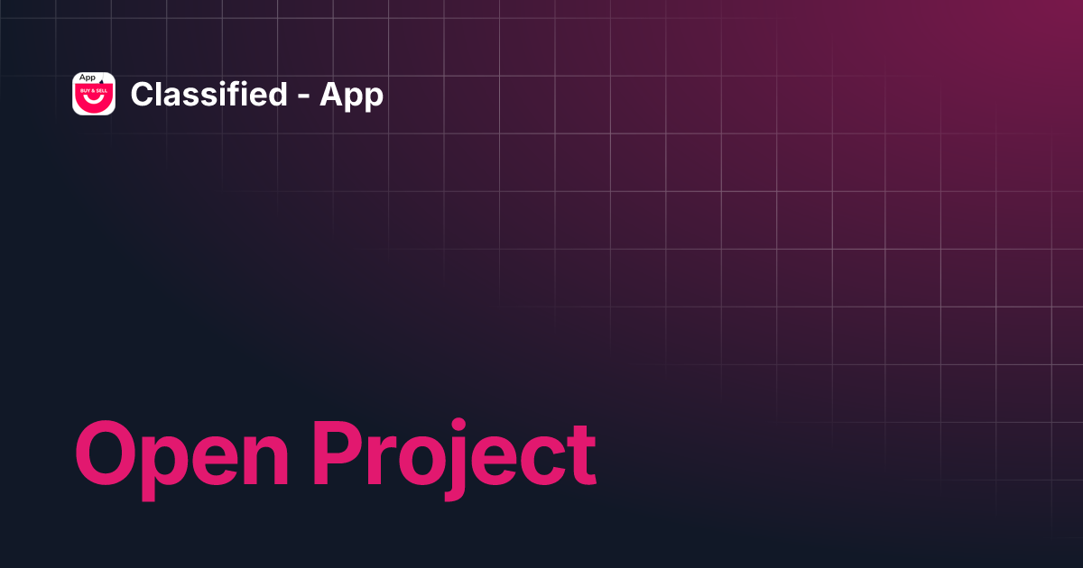 Open Project Classified App 